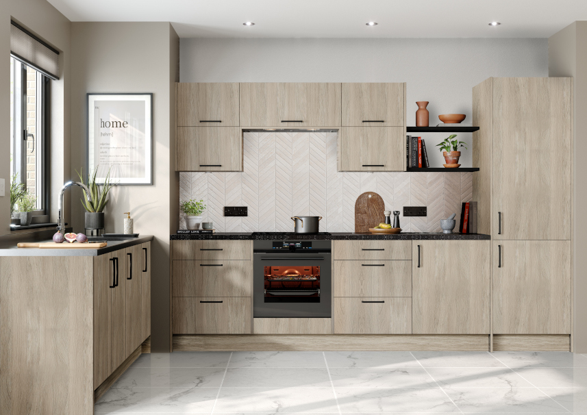Modern Slab Woodgrain | The Range Kitchens
